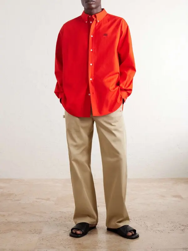 Loewe Anagram-embroidered Cotton Shirt
