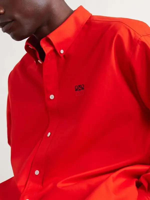 Loewe Anagram-embroidered Cotton Shirt
