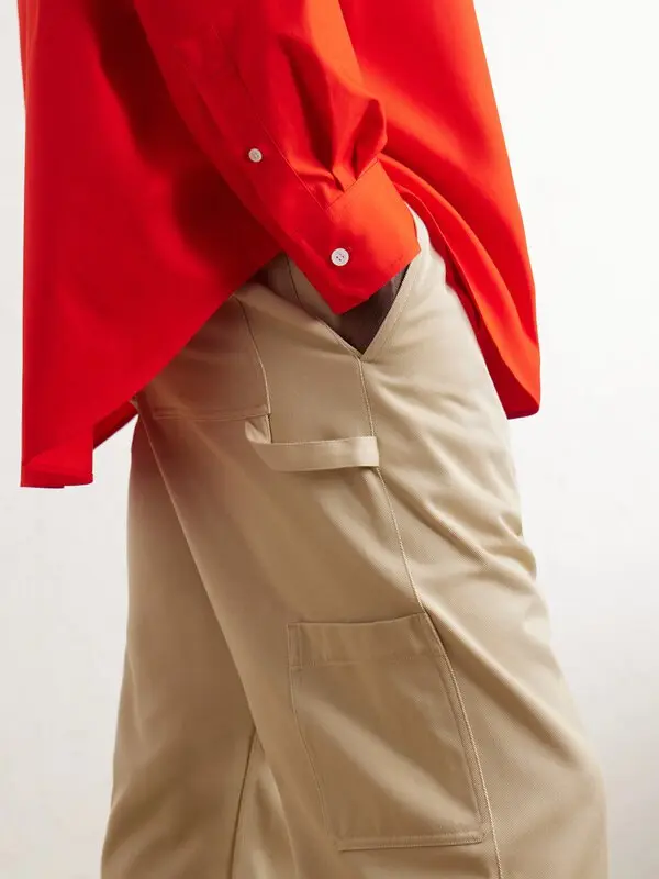 Loewe Anagram-embroidered Cotton Shirt - Red