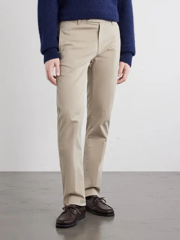 Massimo Alba Winch Straight-leg Cotton-blend Twill Trousers