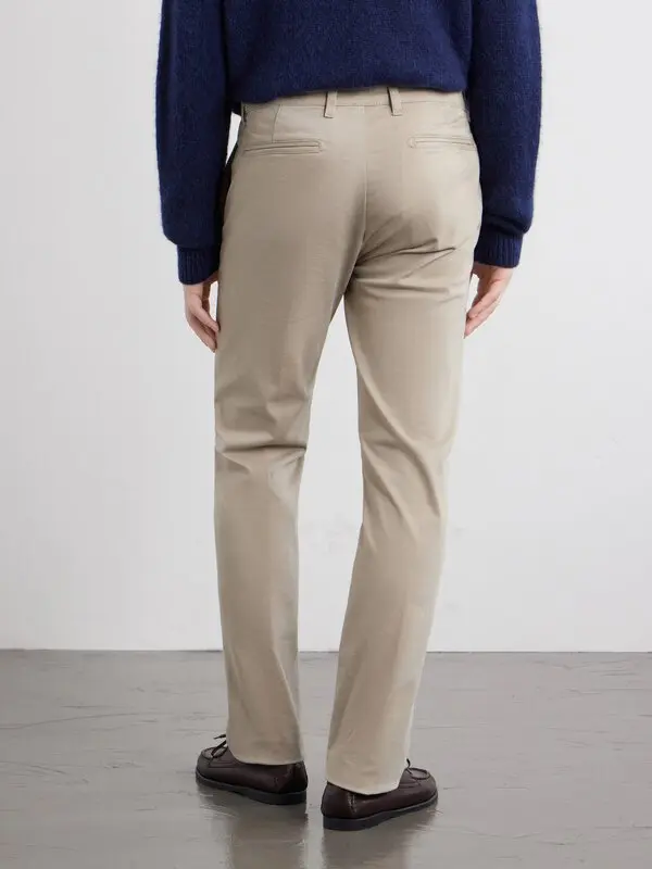 Massimo Alba Winch Straight-leg Cotton-blend Twill Trousers