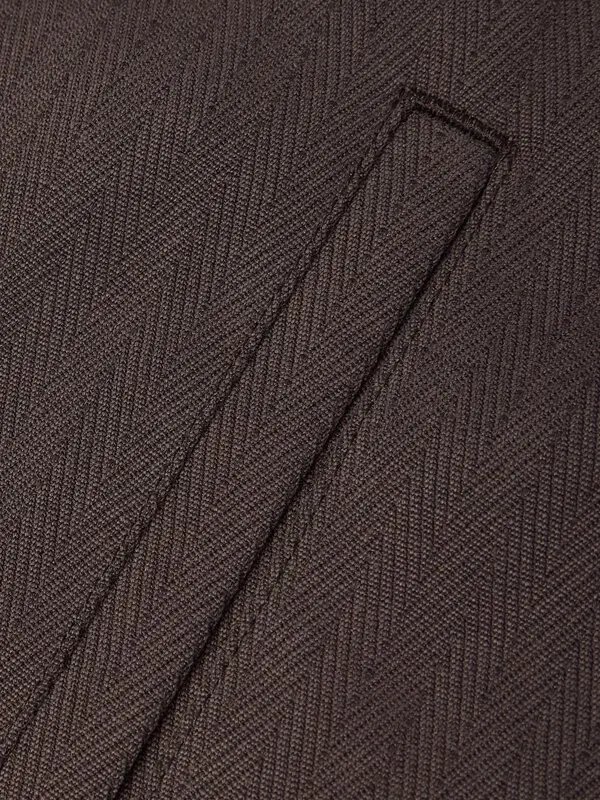 Loro Piana Evandro Herringbone Linen Overshirt