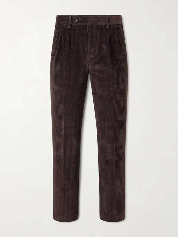 Massimo Alba Straight-leg Corduroy Trousers - Brown