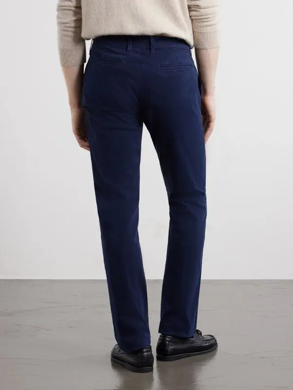 Massimo Alba Winch Straight-leg Cotton-blend Twill Trousers