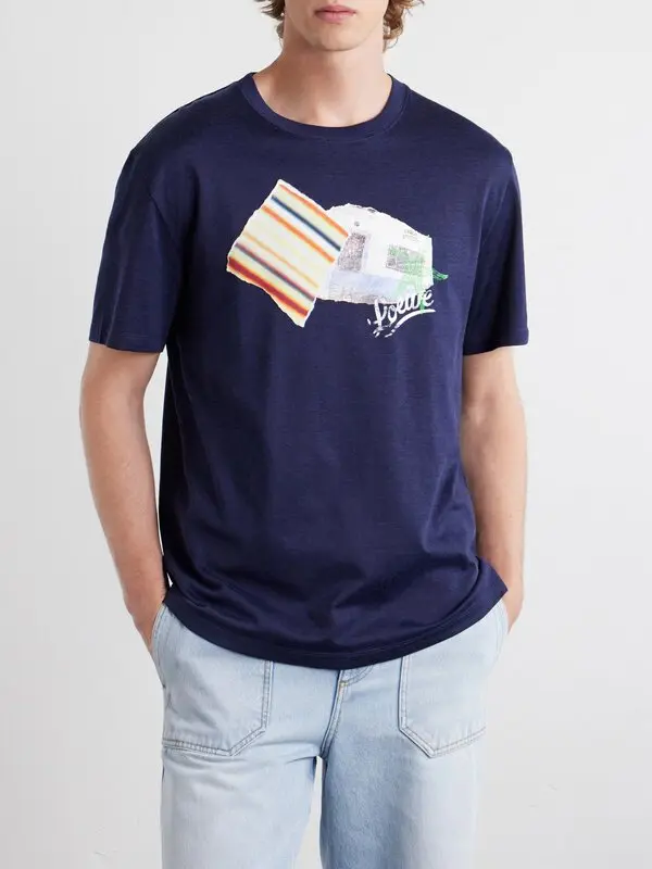 Loewe Paula's Ibiza Patch-appliqué Cotton-blend Jersey T-shirt