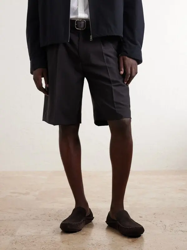 Loewe Rambla Suede Driving Loafers