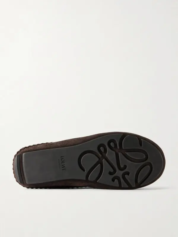 Loewe Rambla Suede Driving Loafers
