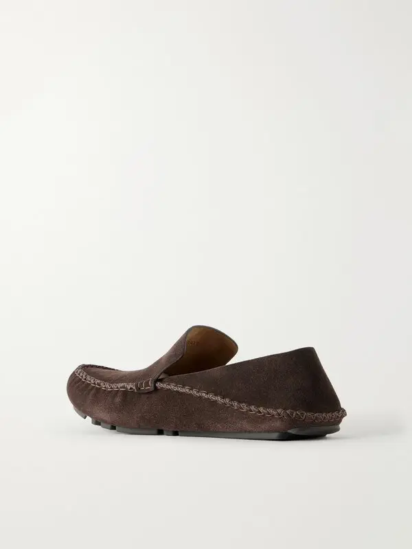 Loewe Rambla Suede Driving Loafers