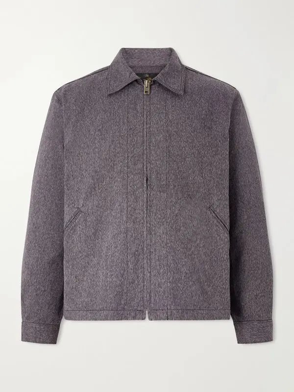 FULLCOUNT Mock Twist Denim Zip-up Jacket - Gray