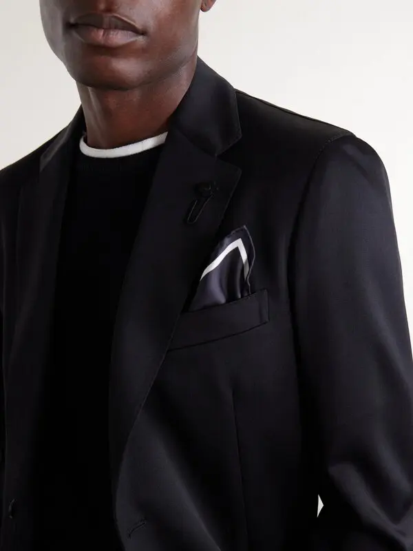 LARDINI Wool Gabardine Suit Jacket