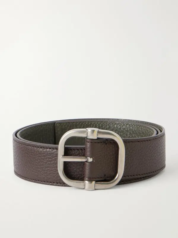 Loewe 3.5cm Reversible Full-grain Leather Belt - Brown