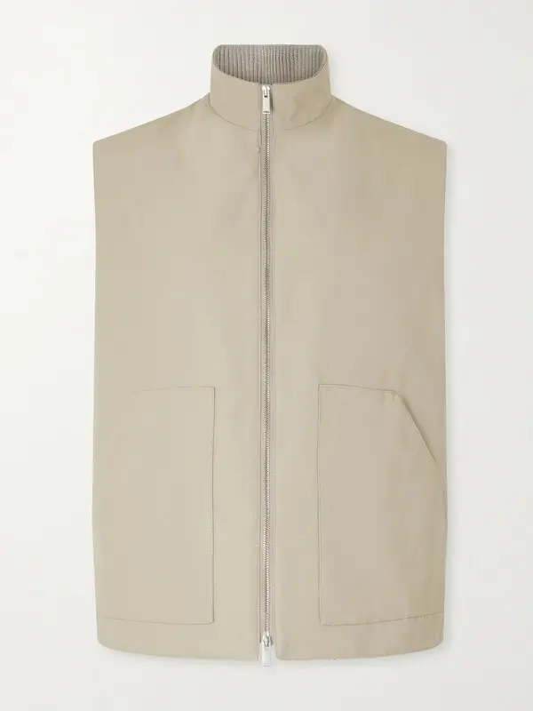 LARDINI Cotton-blend Gilet - Neutrals