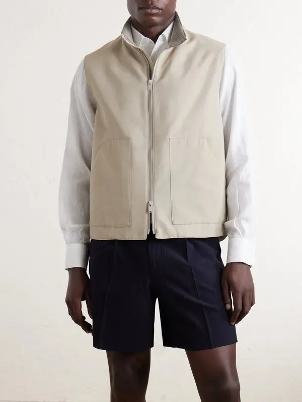 LARDINI Cotton-blend Gilet