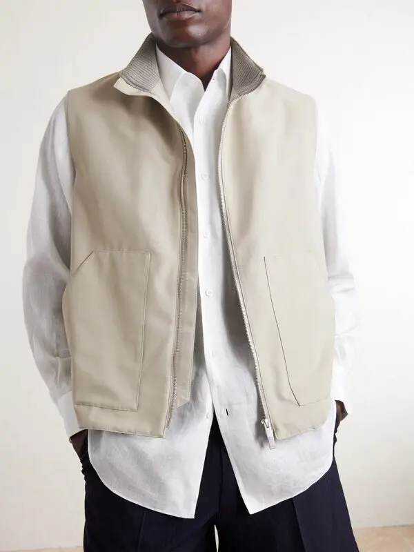 LARDINI Cotton-blend Gilet