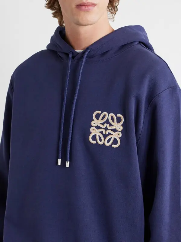 Loewe Cotton-jersey Hoodie - Blue