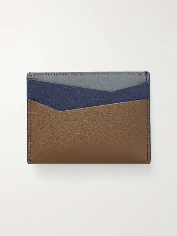 Loewe Puzzle Anagram-debossed Panelled Leather Cardholder
