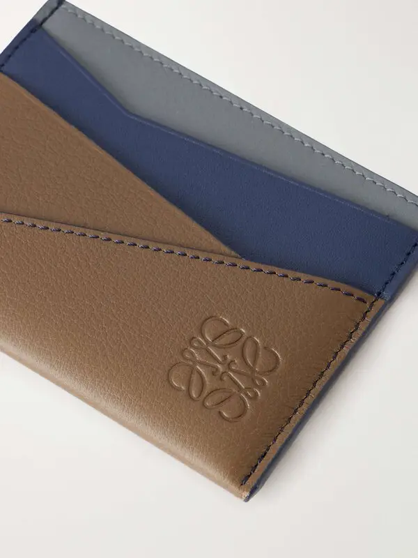 Loewe Puzzle Anagram-debossed Panelled Leather Cardholder