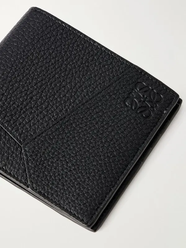 Loewe Puzzle Edge Panelled Full-grain Leather Bifold Wallet - Black