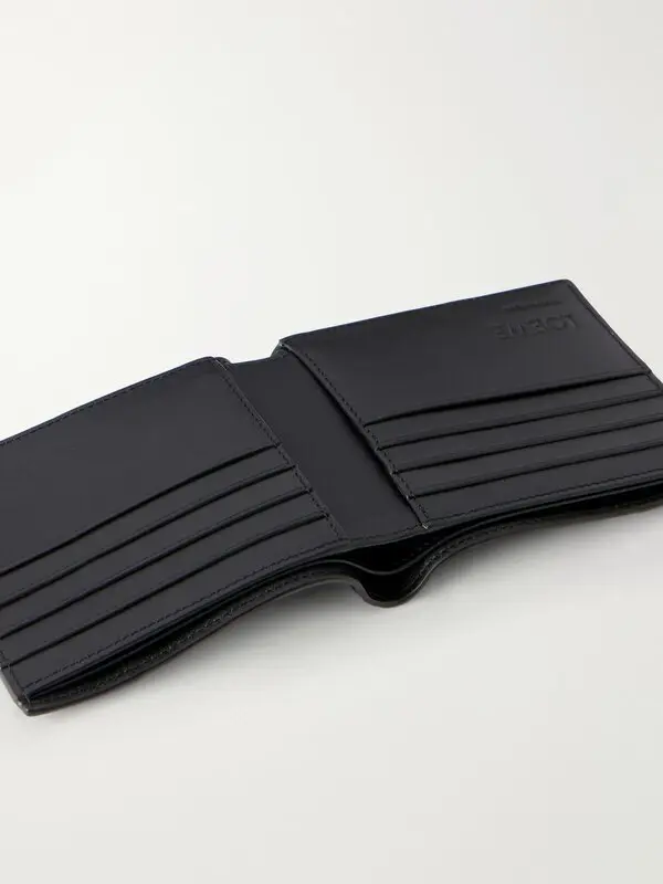 Loewe Puzzle Edge Panelled Full-grain Leather Bifold Wallet - Black