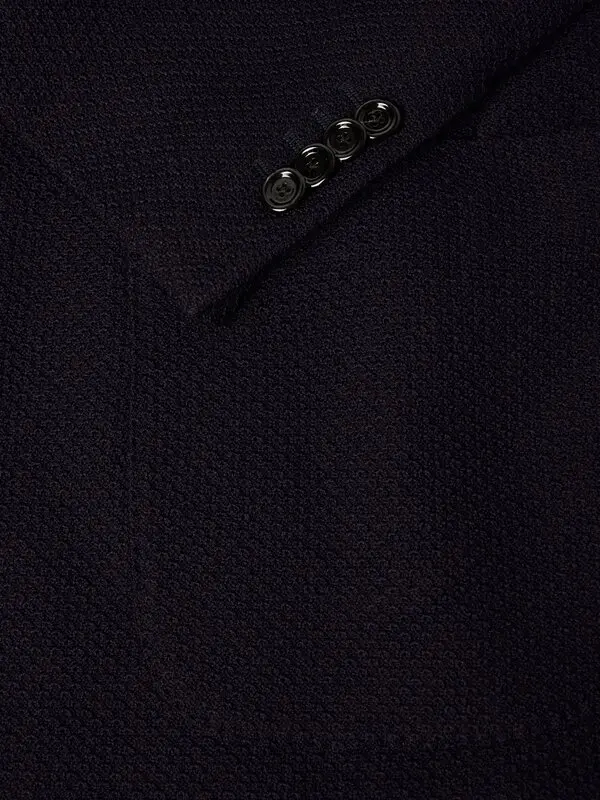 LARDINI Honeycomb-knit Wool Blazer
