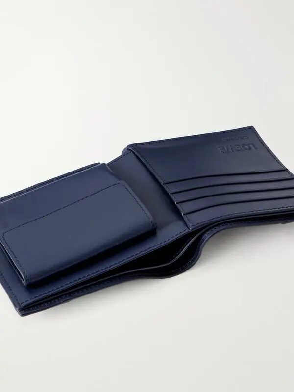 Loewe Puzzle Edge Colour-block Full-grain Leather Bifold Wallet - Brown