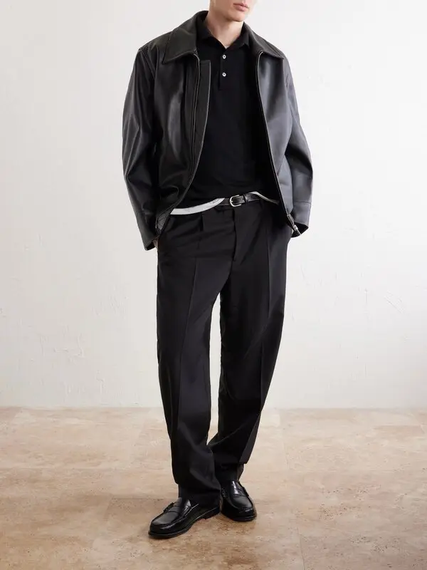 LARDINI Virgin Wool Polo Sweater