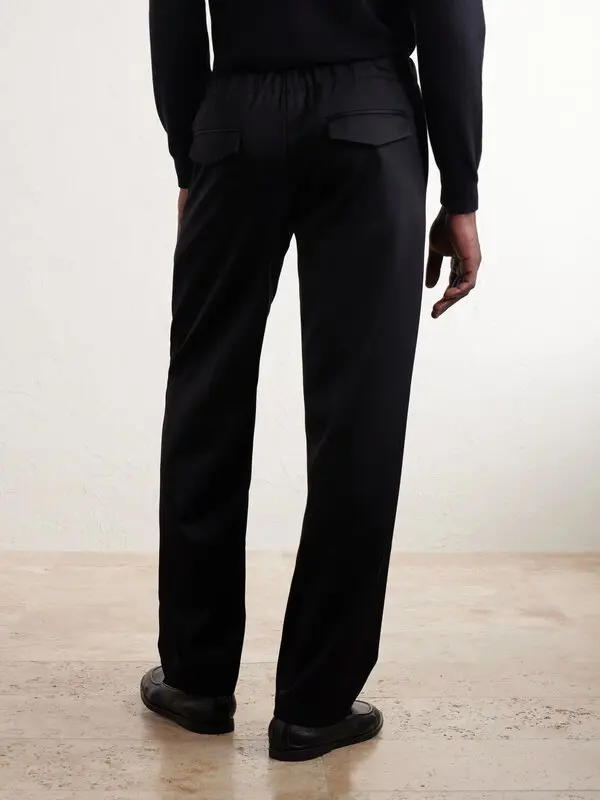 LARDINI Mid-rise Straight-leg Wool-twill Suit Trousers