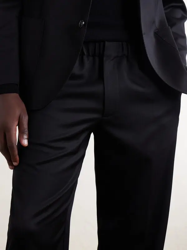 LARDINI Mid-rise Straight-leg Wool-twill Suit Trousers