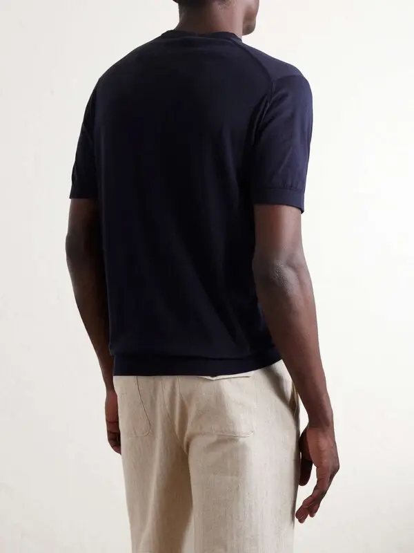 John Smedley Torin Ss Cotton-knitted T-shirt