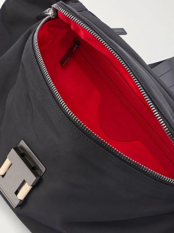 CHRISTIAN LOUBOUTIN Nox Leather-trimmed Nylon Belt Bag