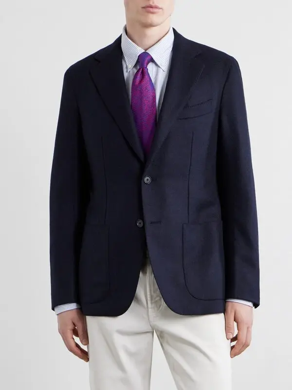Caruso Aida Wool And Cashmere-blend Twill Blazer
