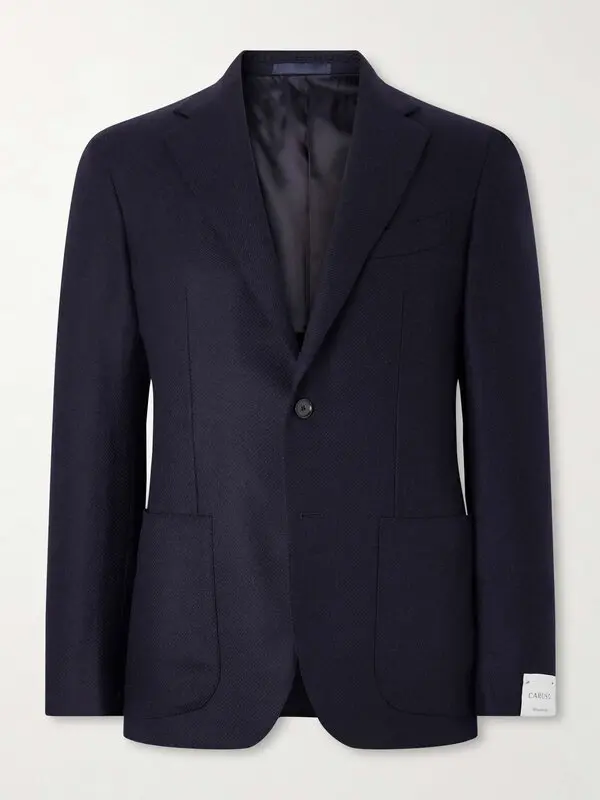 Caruso Aida Wool And Cashmere-blend Twill Blazer - Navy