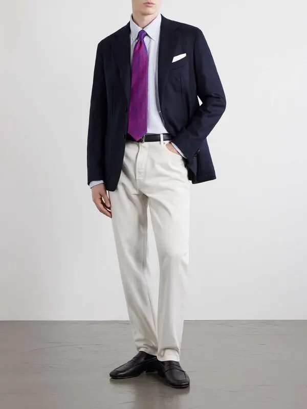 Caruso Aida Wool And Cashmere-blend Twill Blazer