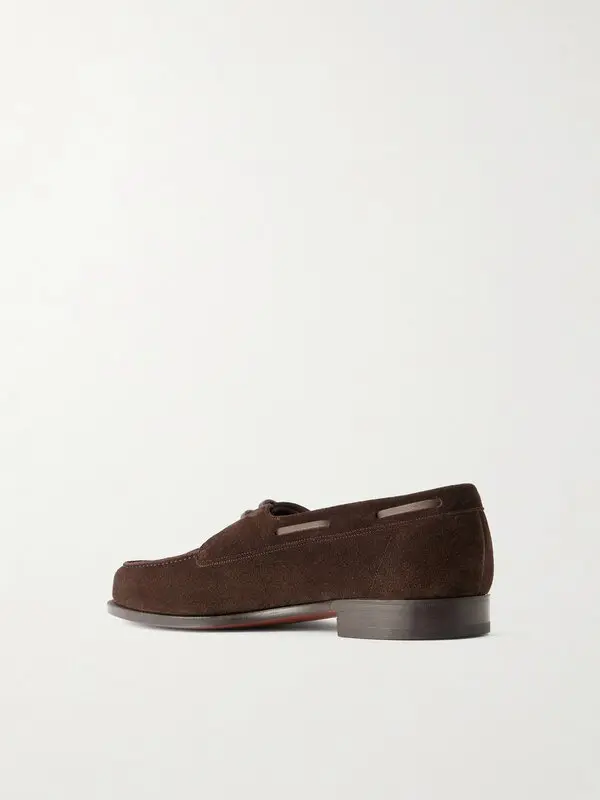 EDWARD GREEN Saltash Suede Boat Shoes