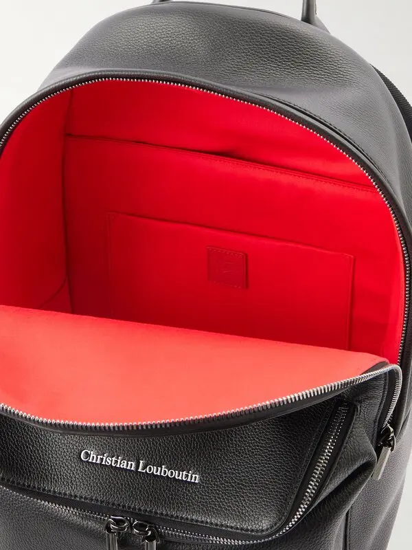 CHRISTIAN LOUBOUTIN Logo-embossed Leather Backpack