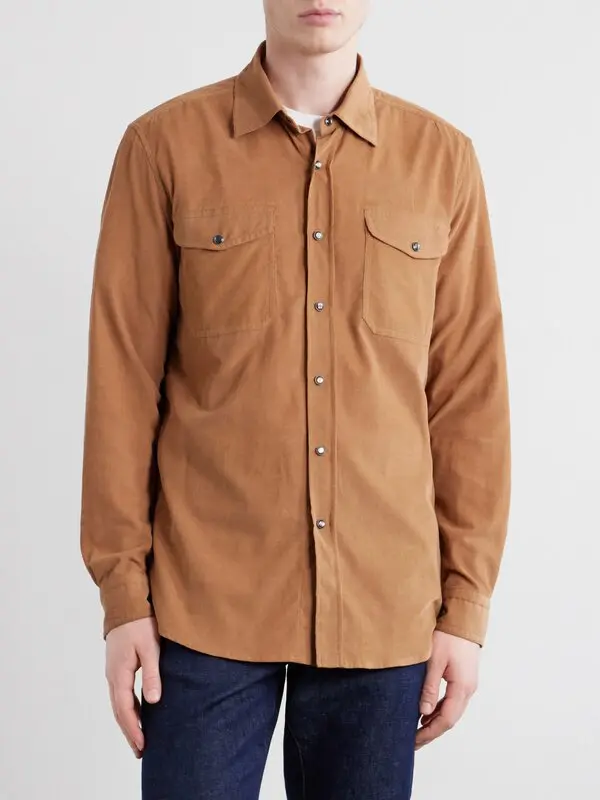 Caruso Cotton-corduroy Shirt
