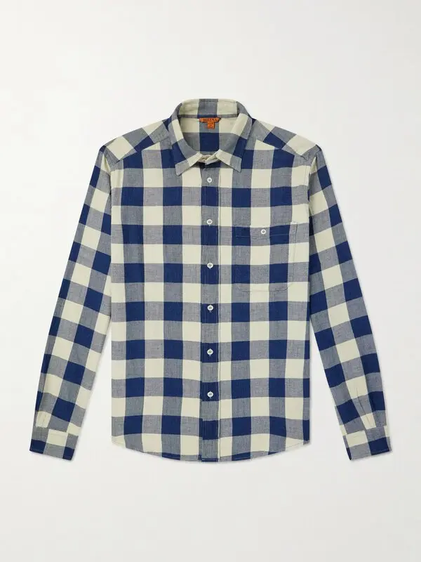 Barena Venezia Checked Cotton-twill Shirt - Blue