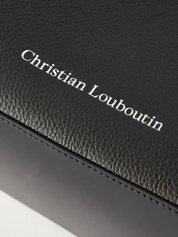 CHRISTIAN LOUBOUTIN Canopy Logo-embossed Leather Pouch