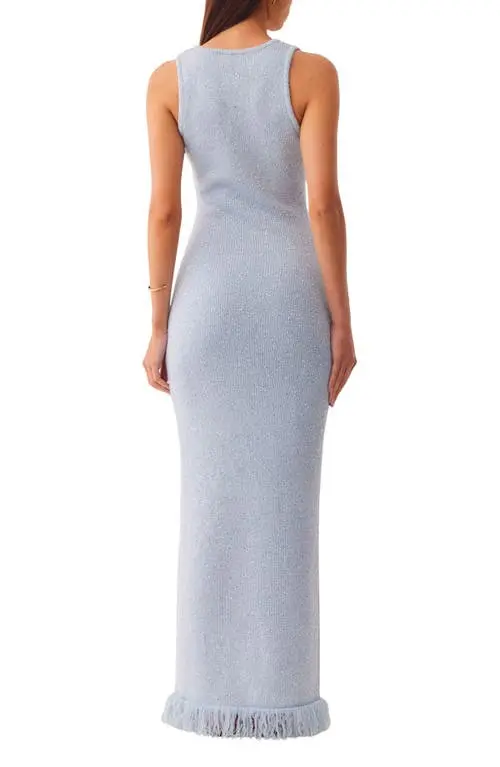 SNDYS. Monroe Reversible Metallic Knit Maxi Sweater Dress