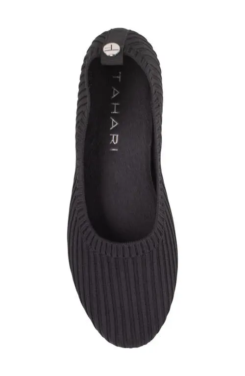Tahari Clementia Knit Ballet Flat - Black