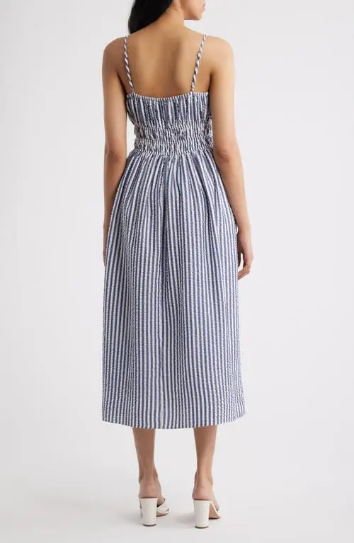 Julia Jordan Stripe Seersucker Dress