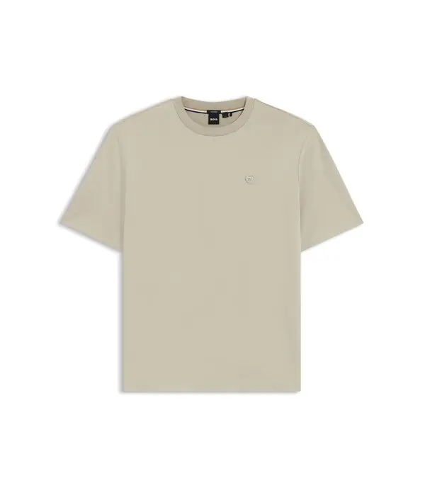 BOSS Regular-fit T-shirt In Mercerized Cotton - Light Beige