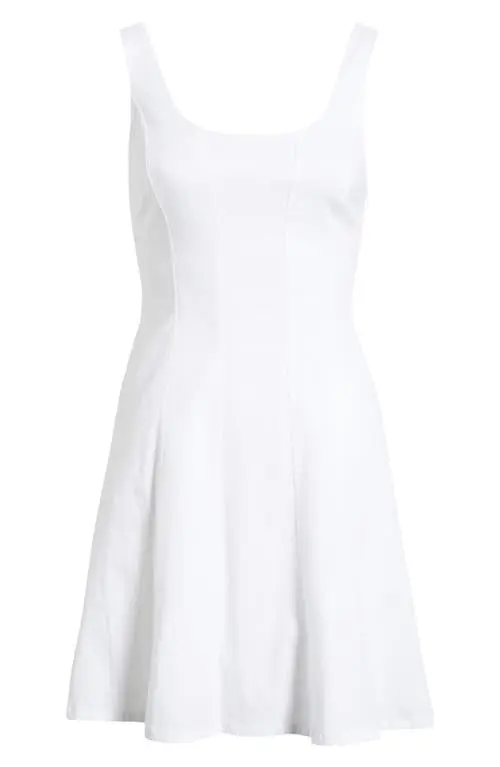 OPEN EDIT Seam Fit & Flare Poplin Minidress - White