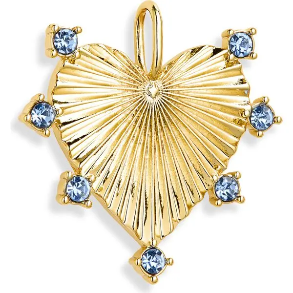 THE SIS KISS Grove Heart Charm - Gold