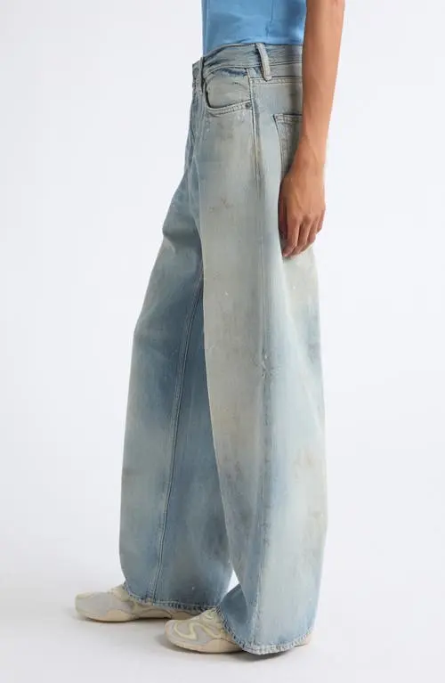 Acne Studios 1981 Trafalgar Distressed Wide Leg Jeans