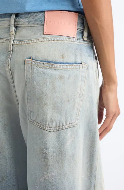 Acne Studios 1981 Trafalgar Distressed Wide Leg Jeans