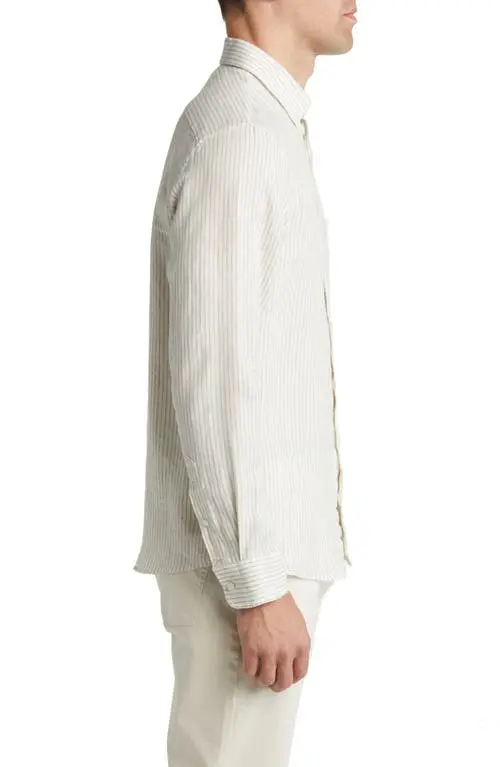 BRAX Daniel Linen Button-down Shirt