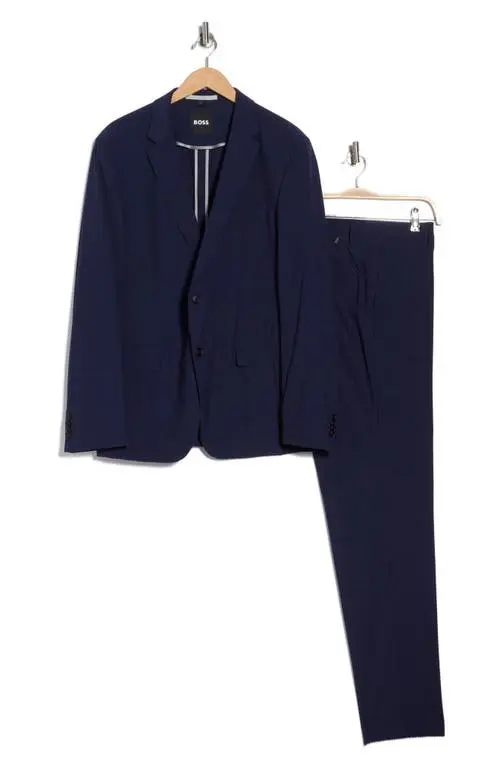 BOSS Huge Slim Fit Stretch Wool Blend Suit