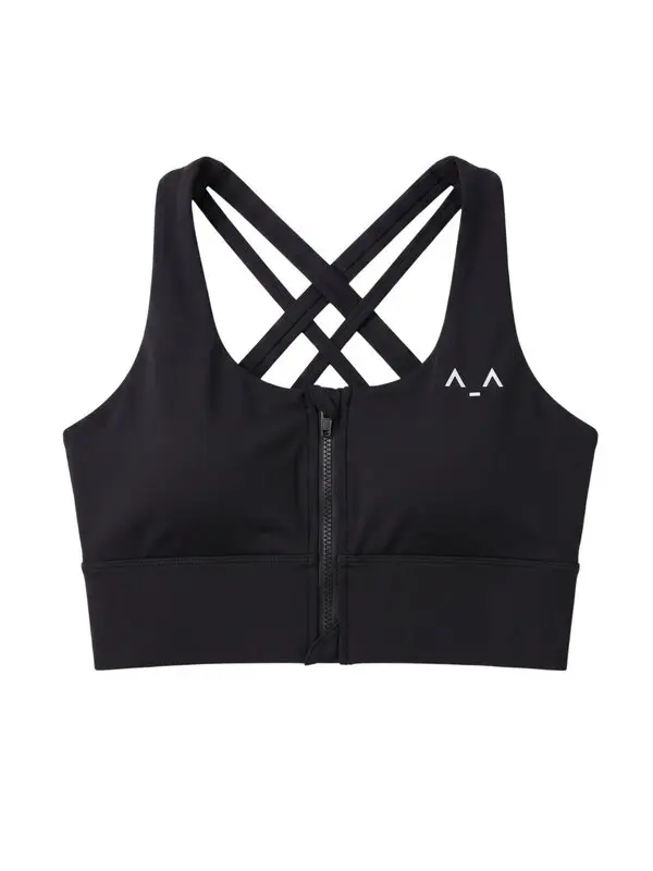 ALTRA VOLTA Zip-front Sculpt Bra Top - Black