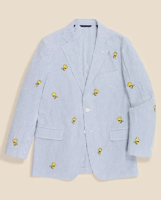 Brooks Brothers X Peanuts Seersucker No. 1 Sack Sport Coat - Blue